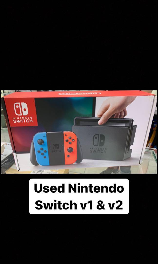 Used Nintendo Switch v1 & v2 Full Set Complete, Video Gaming, Video ...
