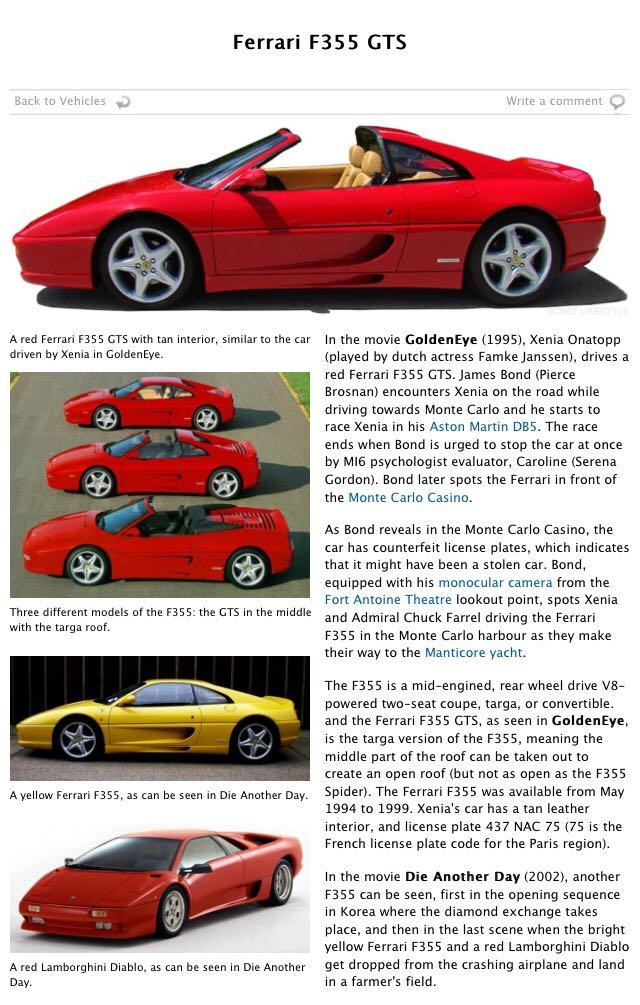 007 James Bond ‘Goldeneye’ 1994 Ferrari F355 1/18 diecast, Hobbies ...