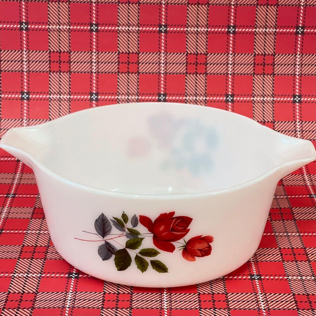 1 vintage JAJ ( Pyrex made in England ) June Rose casserole, Furniture ...