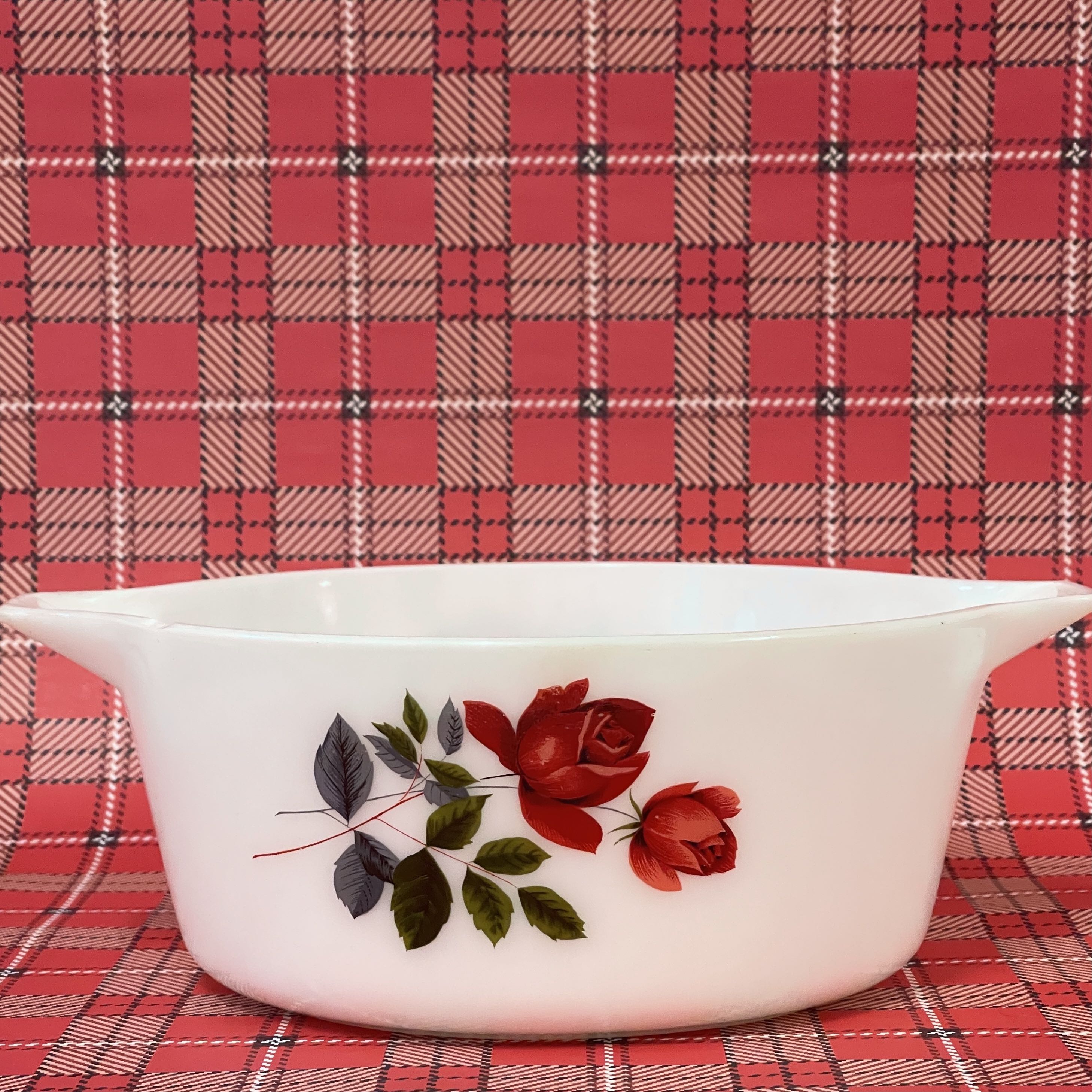 1 vintage JAJ ( Pyrex made in England ) June Rose casserole, Furniture ...