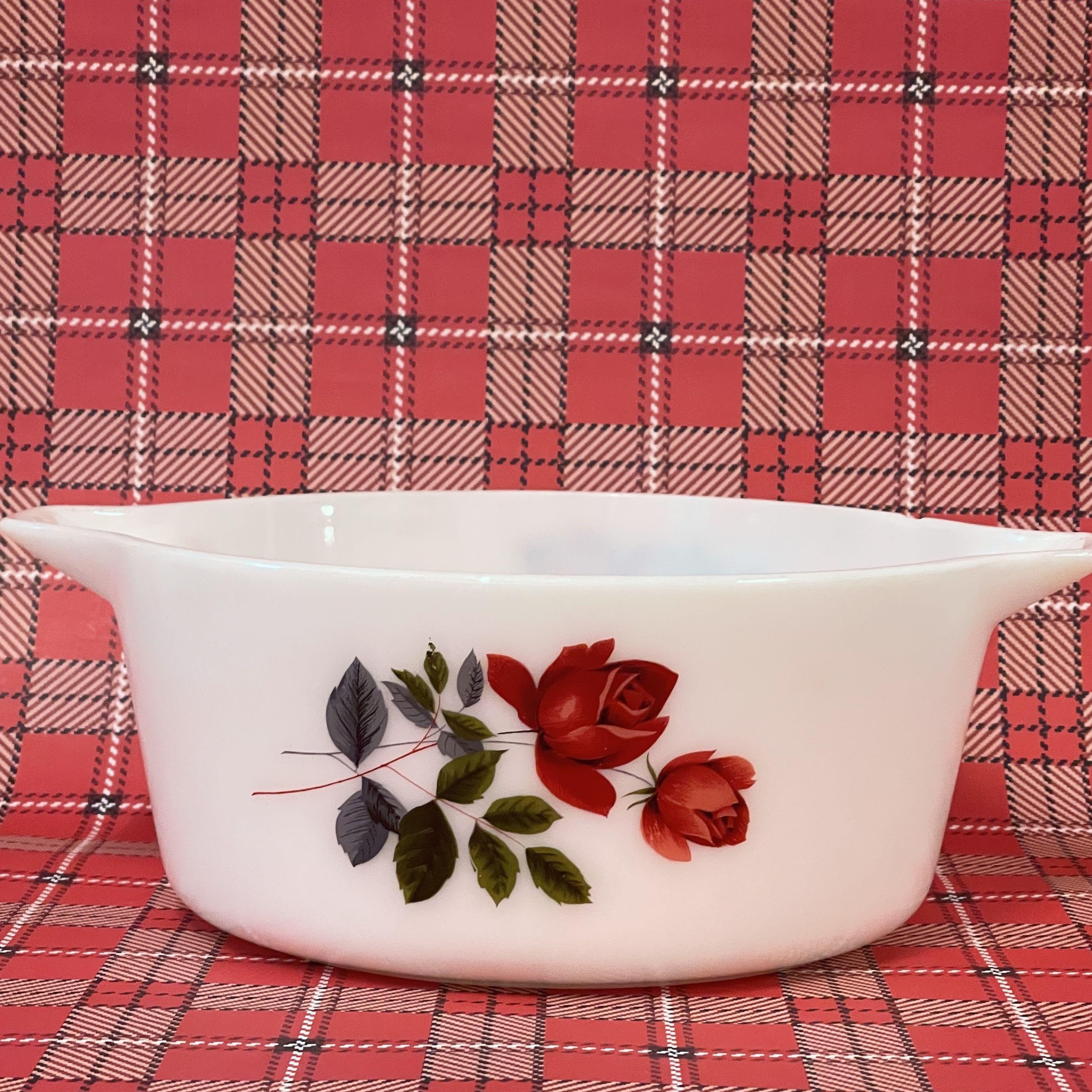1 vintage JAJ ( Pyrex made in England ) June Rose casserole, Furniture ...