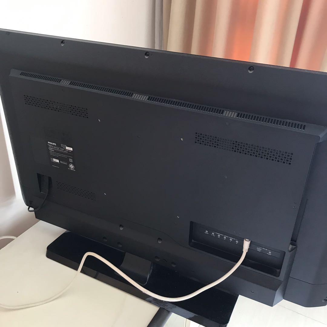 40 inch Philips LED TV with stand (wood TV cabinet console FOC), TV ...