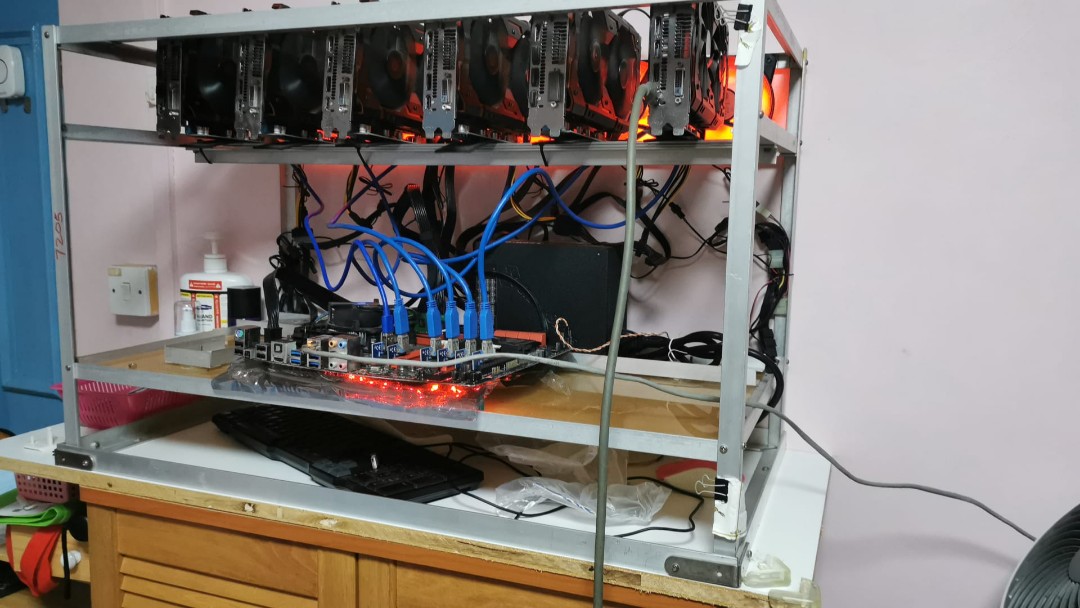 6x RX580 Mining Rig | 168Mh Hashrate, Computers & Tech, Desktops on ...