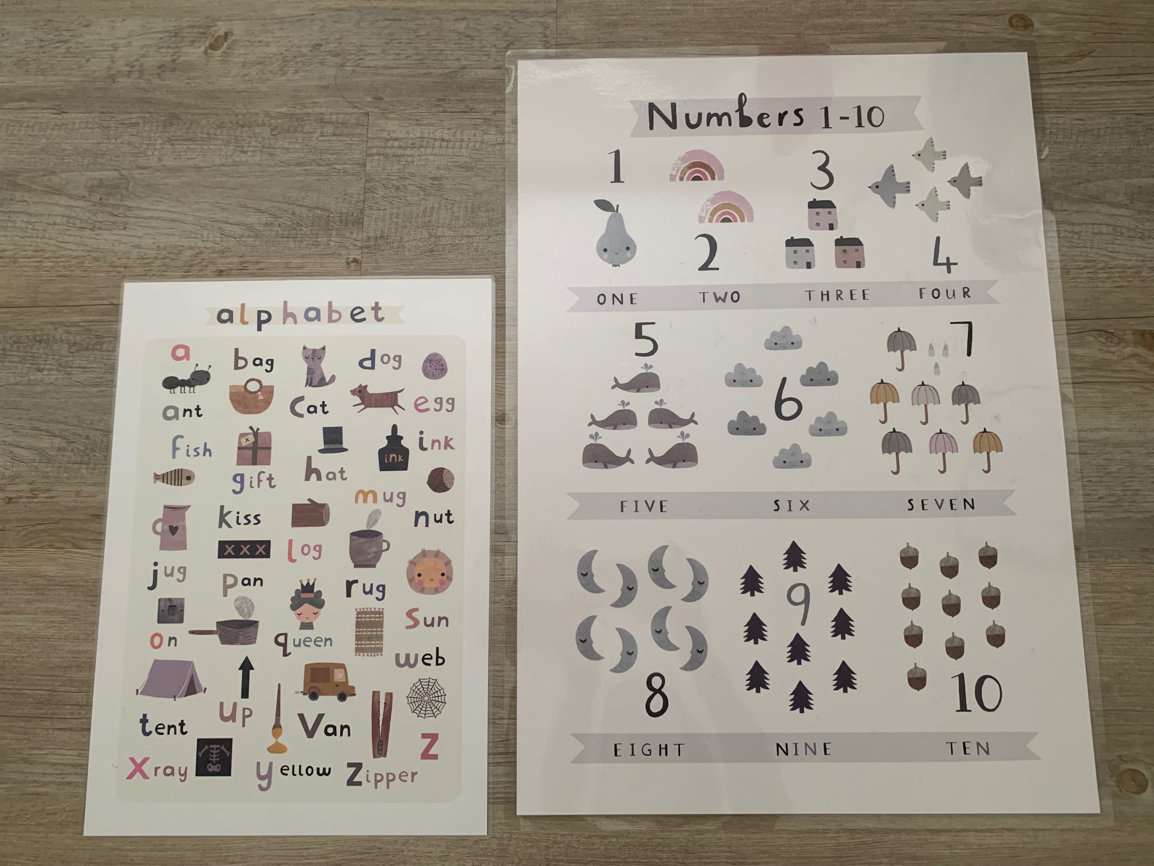 Alphabet and numbers posters, Babies & Kids, Infant Playtime on Carousell