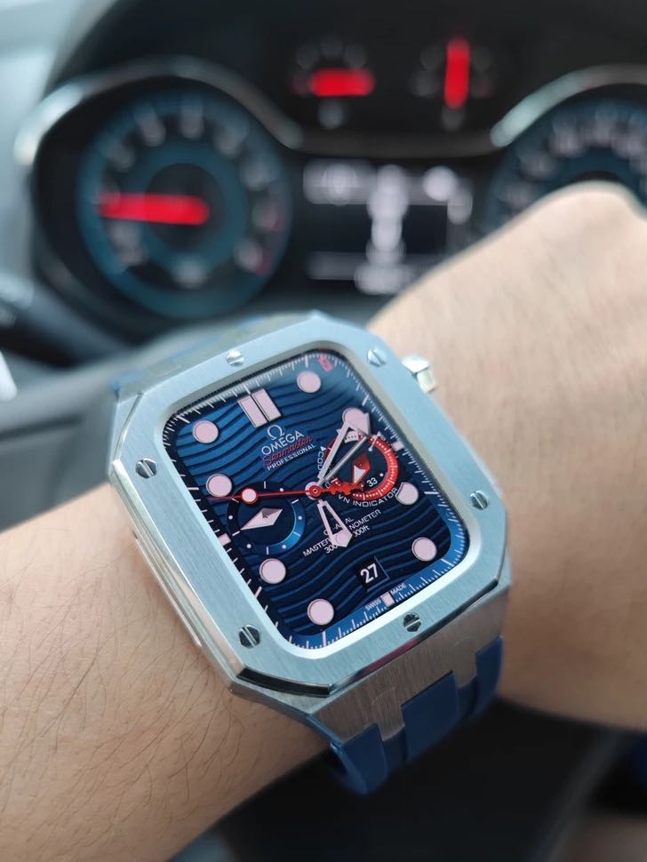 Apple Watch 2 in 1 bundle mod AP STYLE AUDEMARS HOMAGE RUBBER AND ...