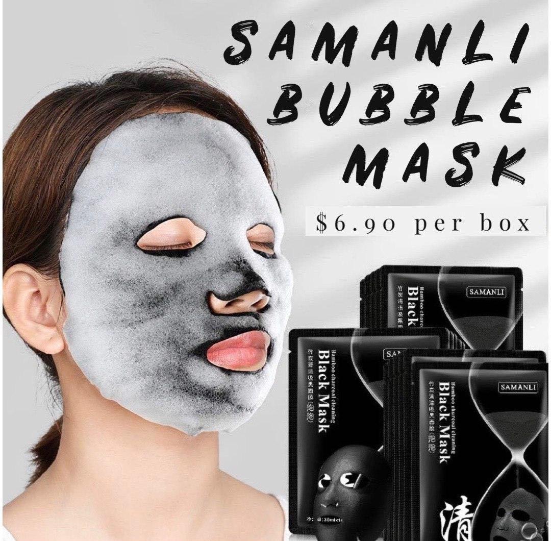 Authentic Samanli Bubble Mask, Beauty & Personal Care, Face, Face Care ...
