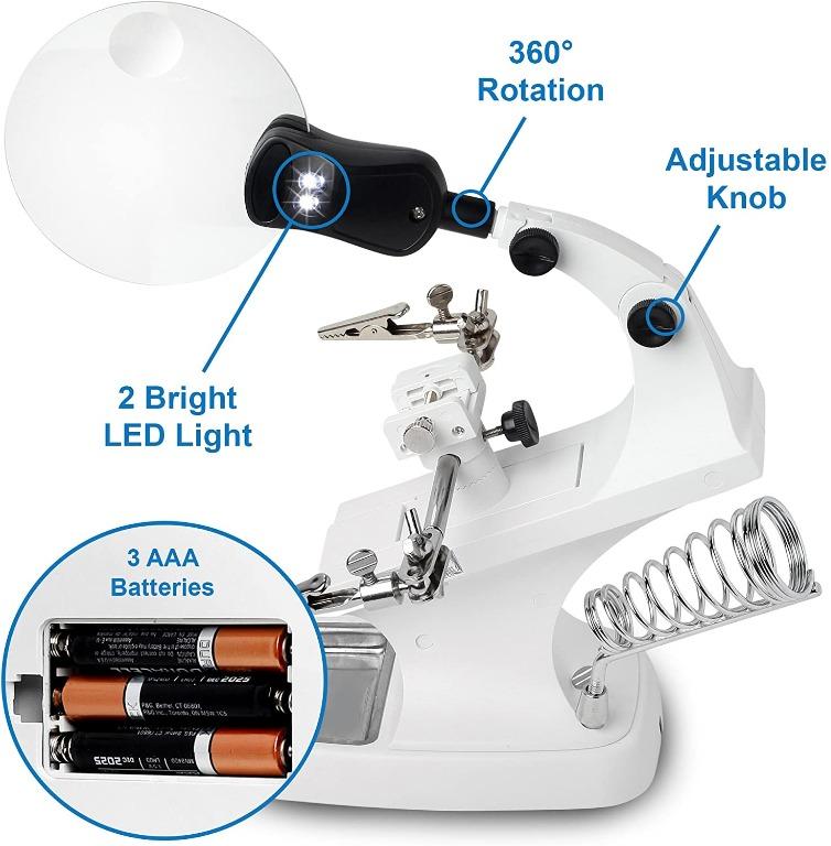 [BNIB] Fancii (ProHelper-X10) LED Light Helping Hands Magnifier Station ...