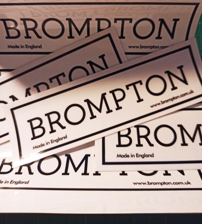 BROMPTON 'Transparent' Printed Decal, Sports Equipment, Bicycles ...