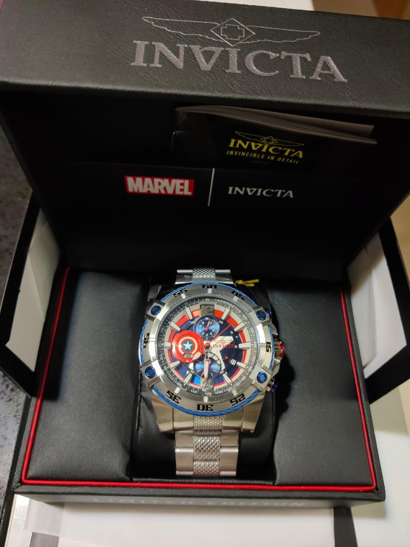 Captain America Invicta Marvel limited edition, Men's Fashion, Watches ...