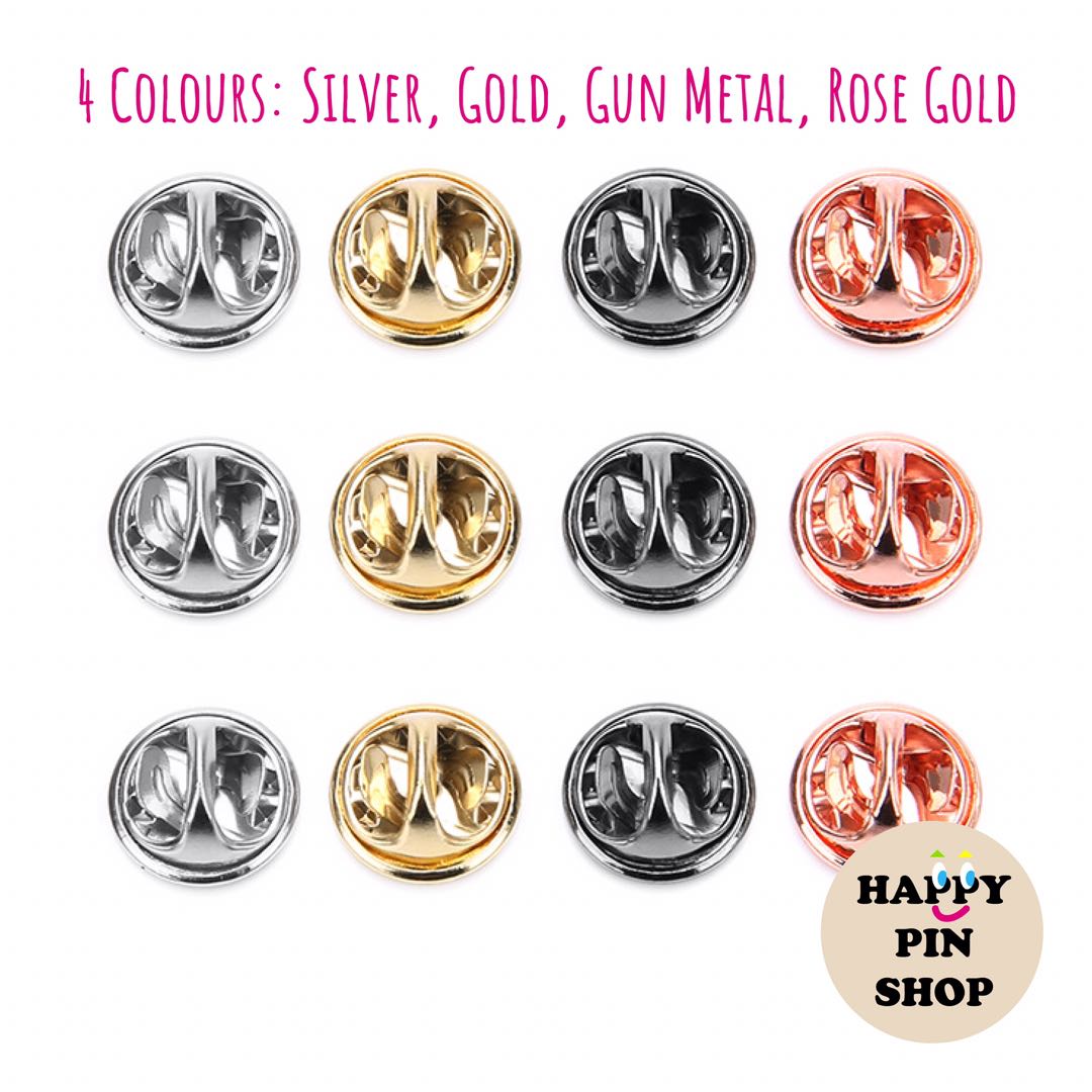 Enamel Pin replacement back-up Metal Butterfly Clutch back pin clasp ...