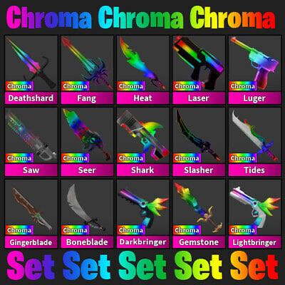 Full chroma set MM2, 電子遊戲, 電子遊戲機, 其他 on Carousell