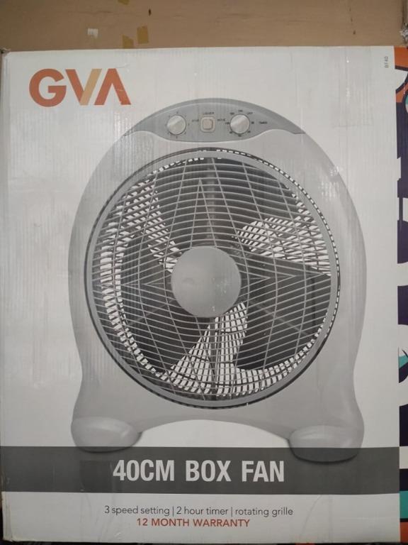 GVA 40cm Box Fan, Furniture & Home Living, Lighting & Fans, Fans on ...