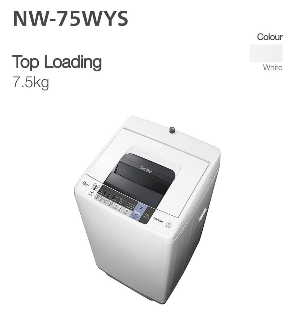 Hitachi 7.5kg Top Load Washing M/C, TV & Home Appliances, Washing ...
