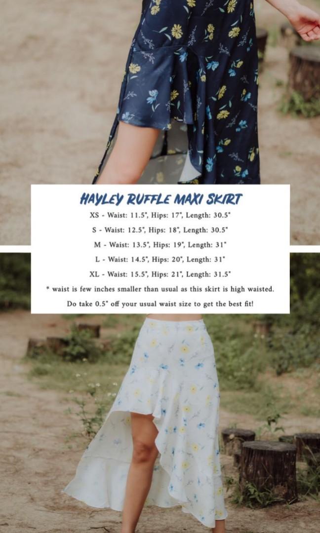 ilo Hayley Ruffle Maxi Skirt, Women's Fashion, Bottoms, Skirts on Carousell