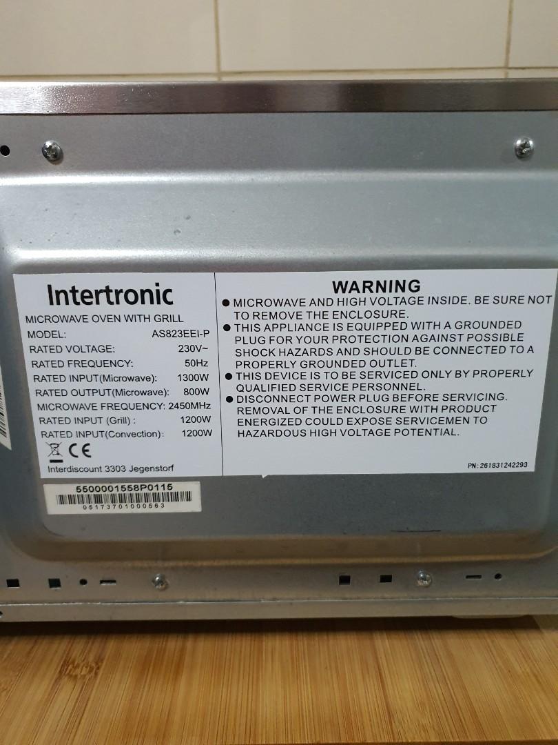 Intertronic Microwave oven with grill, TV & Home Appliances, Kitchen ...