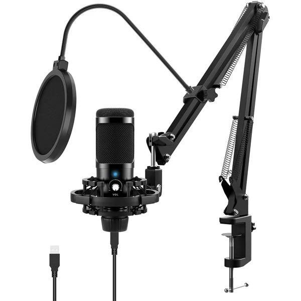 Jeemak PC20 USB Microphone Kit for Computer Microphone Set, Audio ...