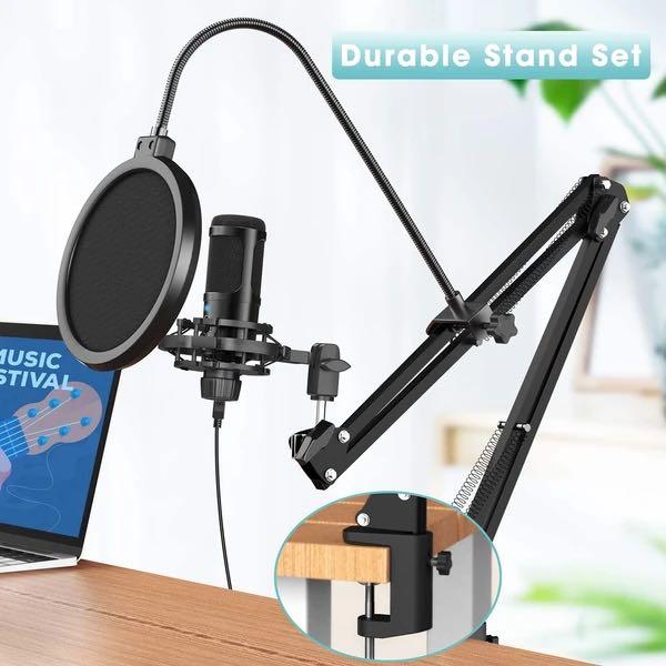 Jeemak PC20 USB Microphone Kit for Computer Microphone Set, Audio ...