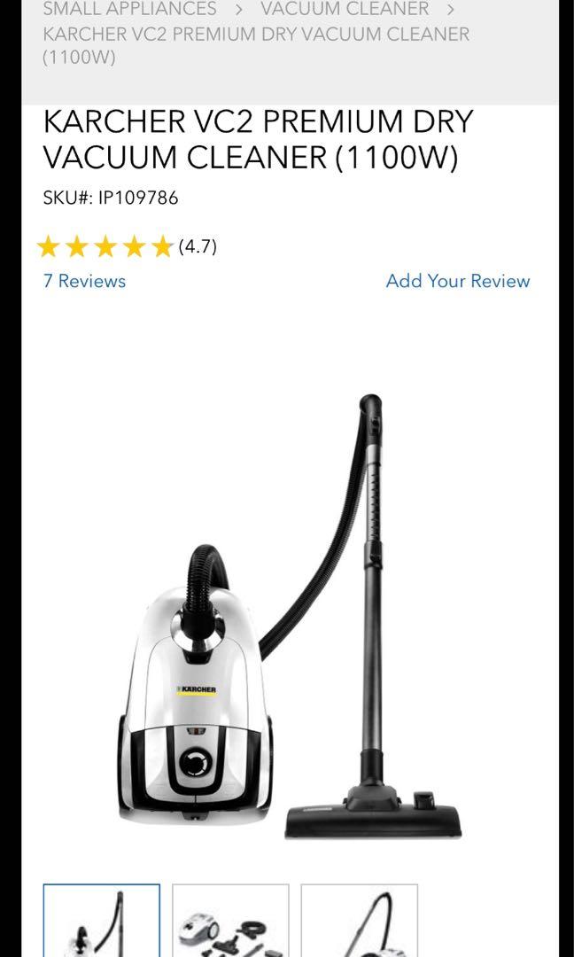 KARCHER VC2 PREMIUM DRY VACUUM CLEANER (1100W), TV & Home Appliances ...