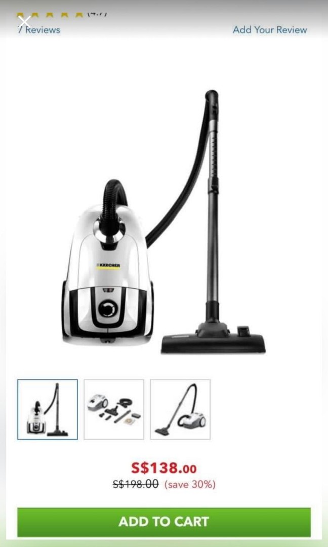 KARCHER VC2 PREMIUM DRY VACUUM CLEANER (1100W), TV & Home Appliances ...