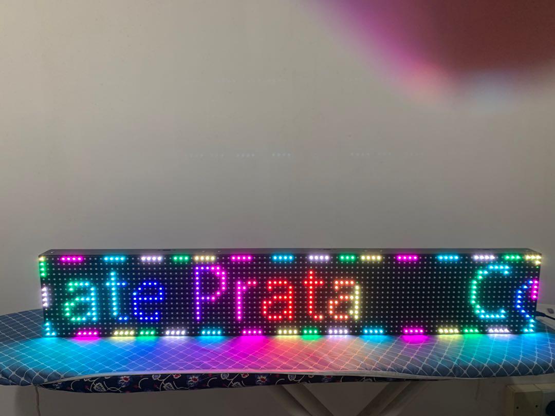 LED signboard Full Color 38 inch by 6.5 inch programmable scrolling ...