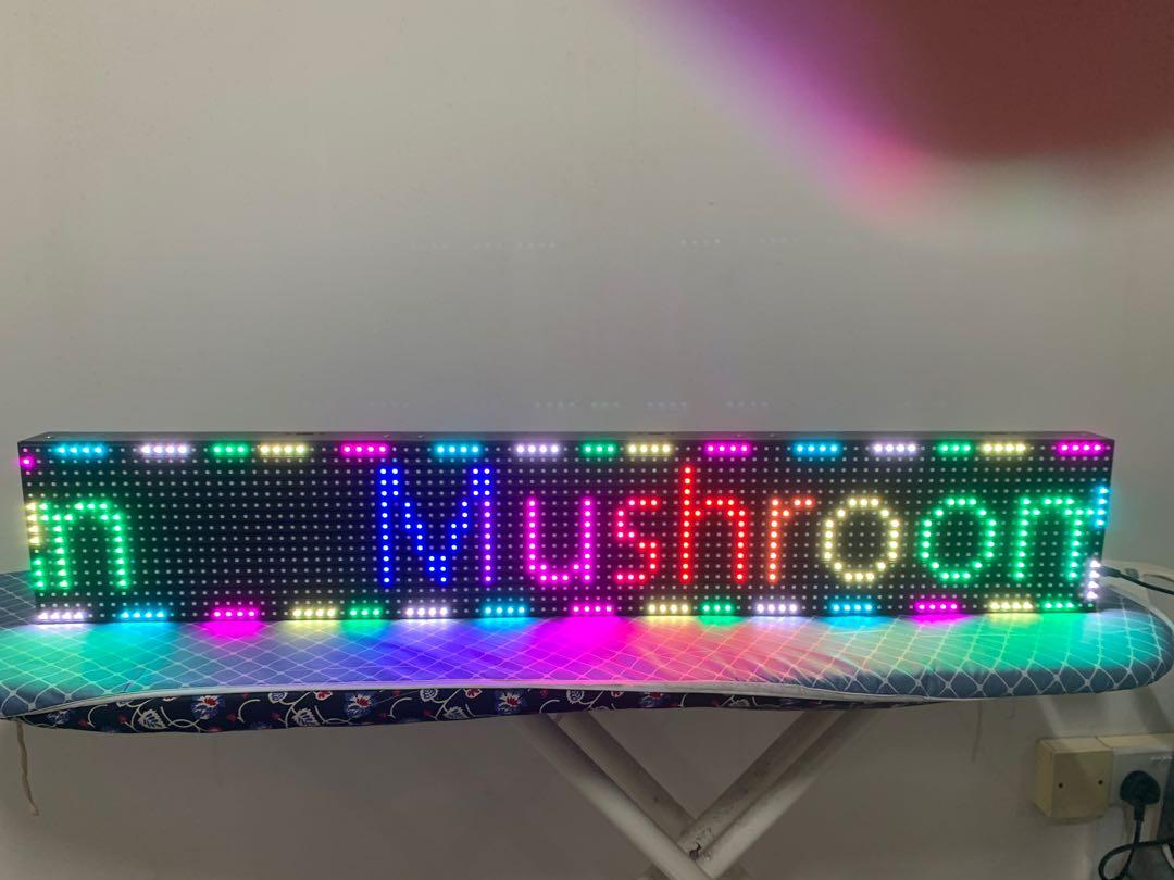 LED signboard Full Color 38 inch by 6.5 inch programmable scrolling ...