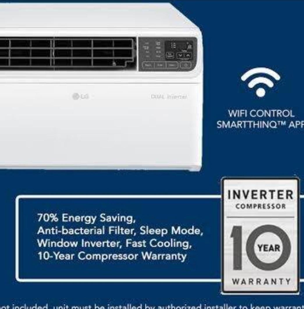 LG dual inverter window type 1HP super bargain, TV & Home Appliances ...