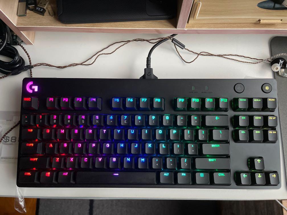 Logitech G Pro TKL Keyboard Blue switches, Computers & Tech, Parts ...