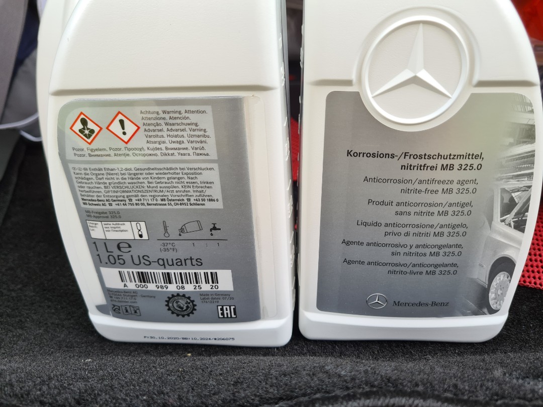 Mercedes MB325 1 Ltr coolant, Car Accessories, Car Workshops & Services ...