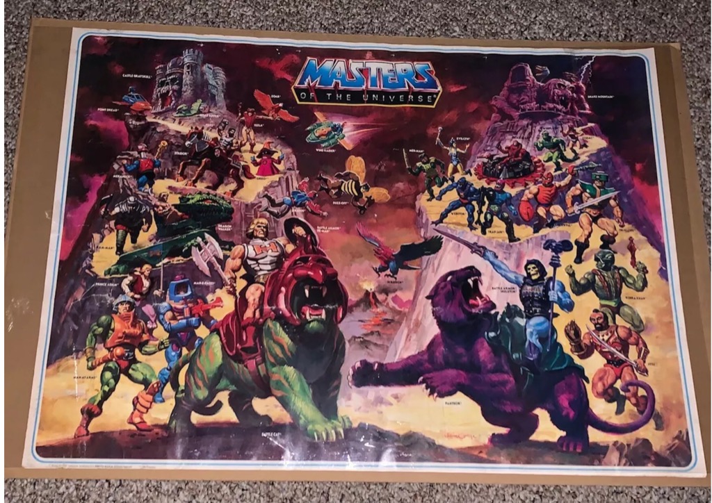Motu Masters of the universe (Rare)1984 original poster not a reprint ...
