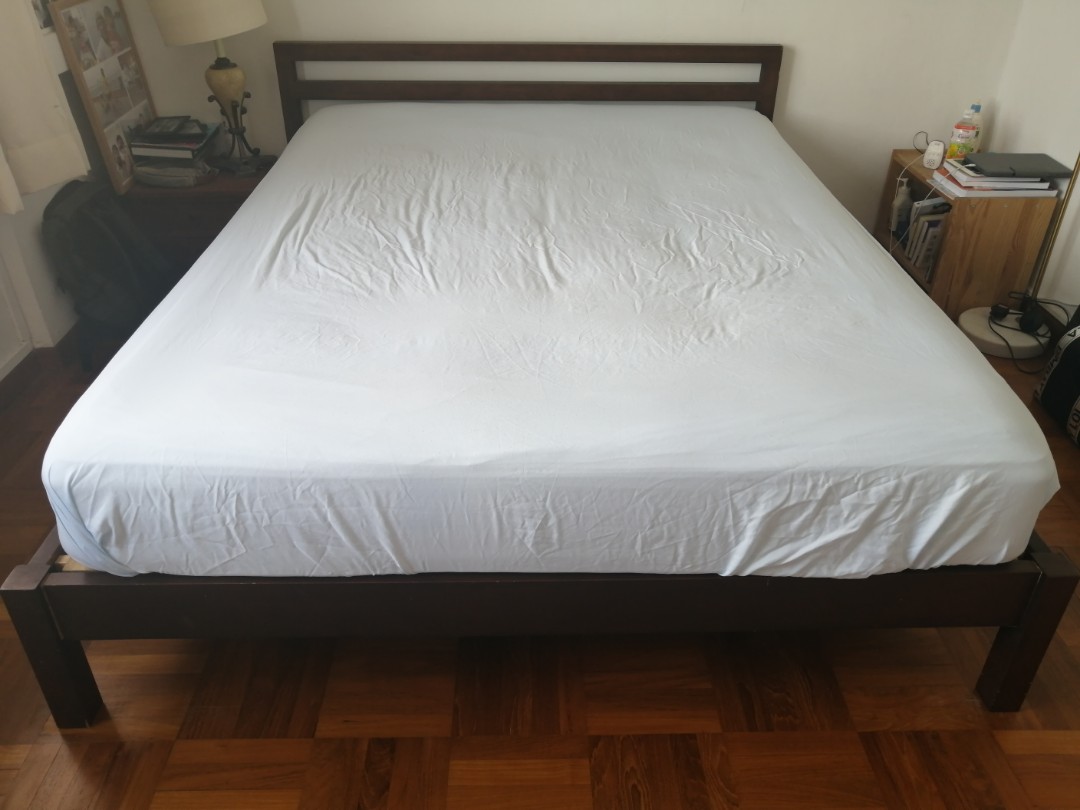 Muji double bed frame with mattress, Furniture & Home Living, Furniture ...