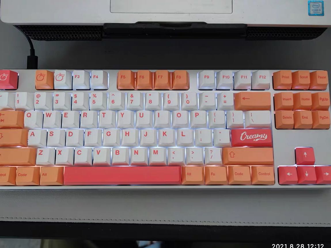 PBT Orange / White keycaps, Computers & Tech, Parts & Accessories ...