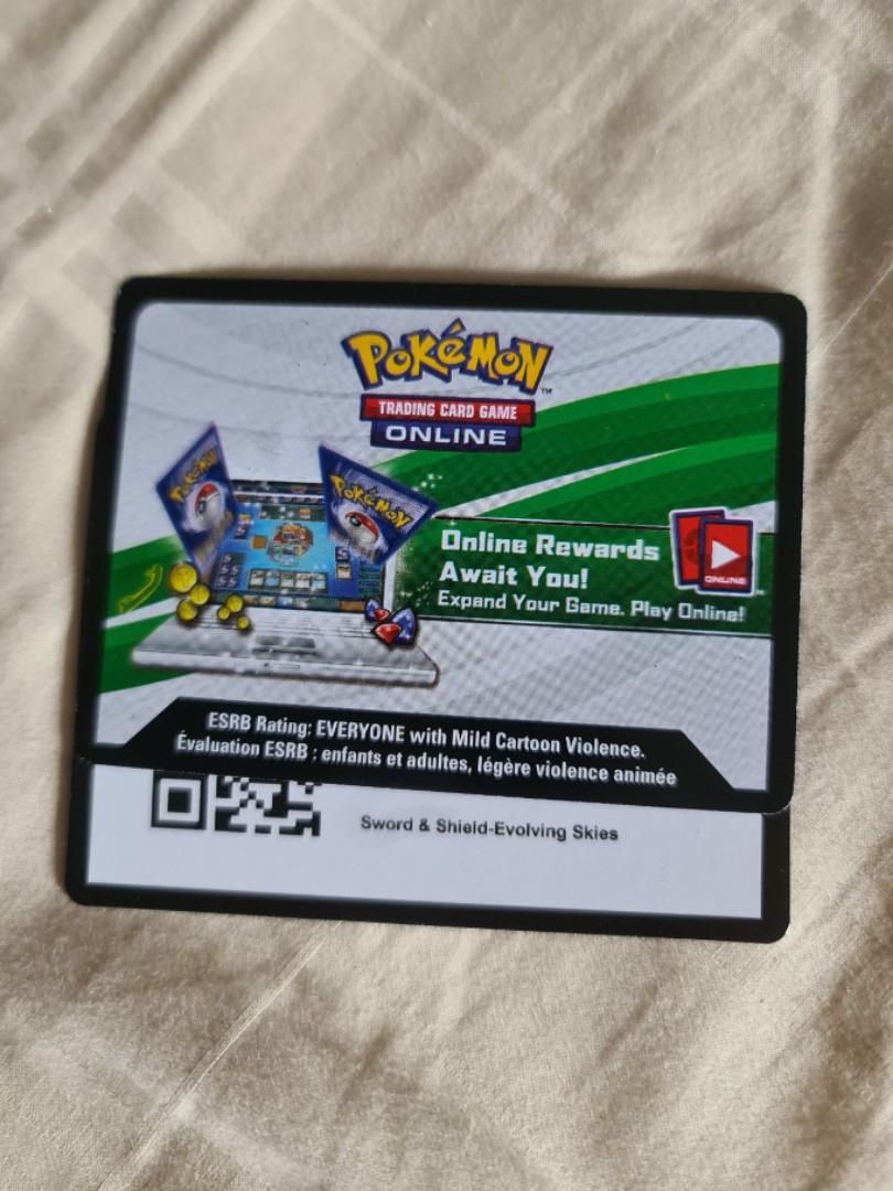 Pokemon Evolving Skies Codes SS7, Hobbies & Toys, Toys & Games on Carousell