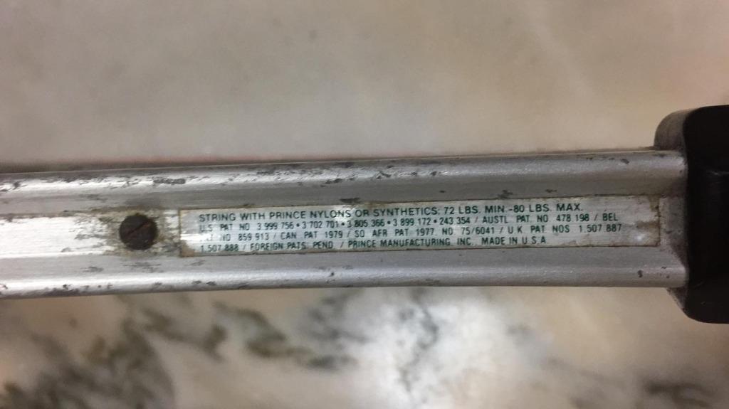 Prince Vintage 70's Prince Classic Aluminum Tennis Racket Racquet 682 ...