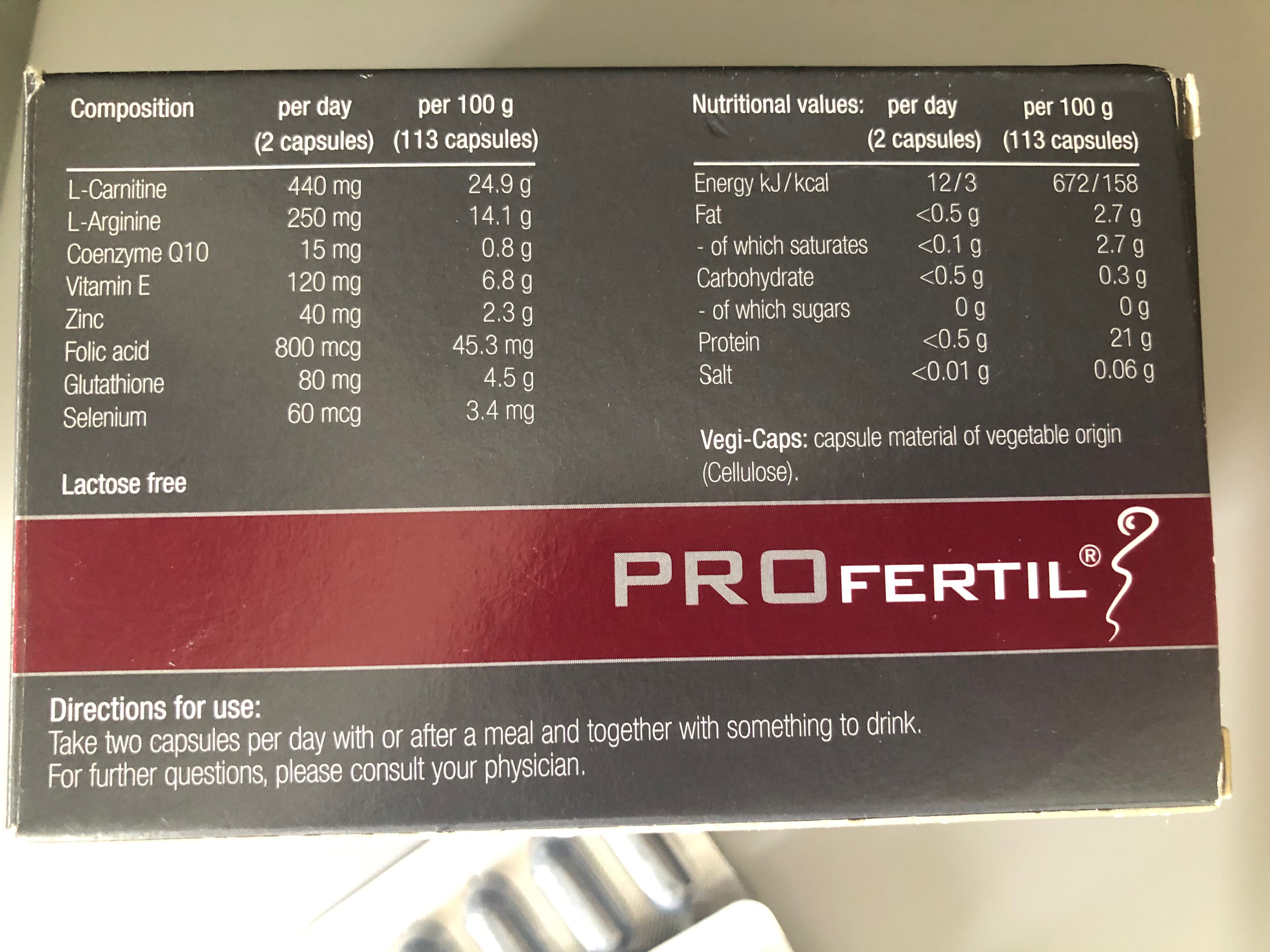 PROFERTIL Male Fertility Health Supplements, Health & Nutrition, Health ...