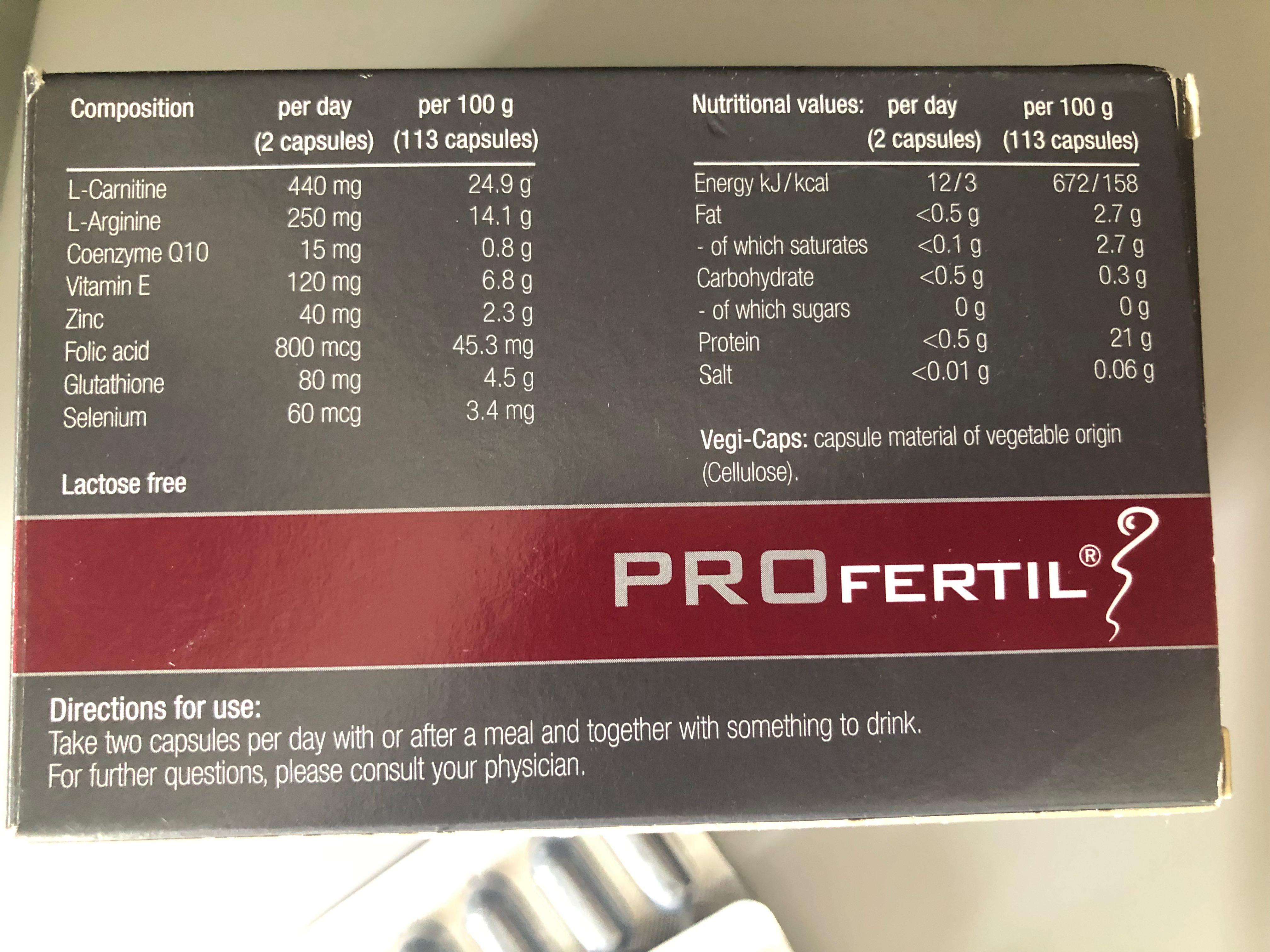 PROFERTIL Male Fertility Health Supplements, Health & Nutrition, Health ...