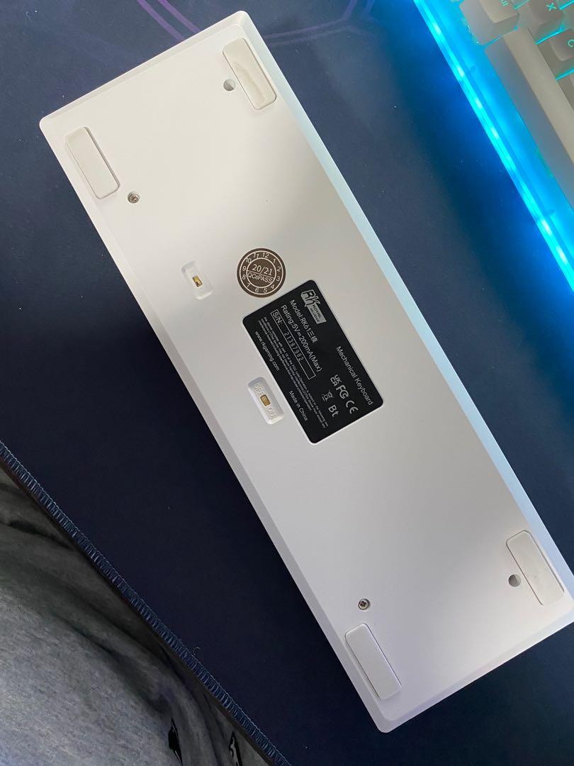Royal Kludge RK 61 60% White RGB lubed brown switch mechanical gaming keyboard, Computers & Tech ...