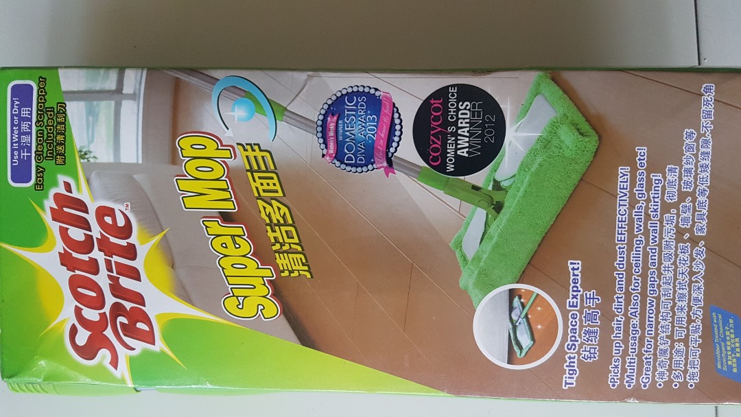 Scotch Brite Super Mop, Furniture & Home Living, Cleaning & Homecare ...