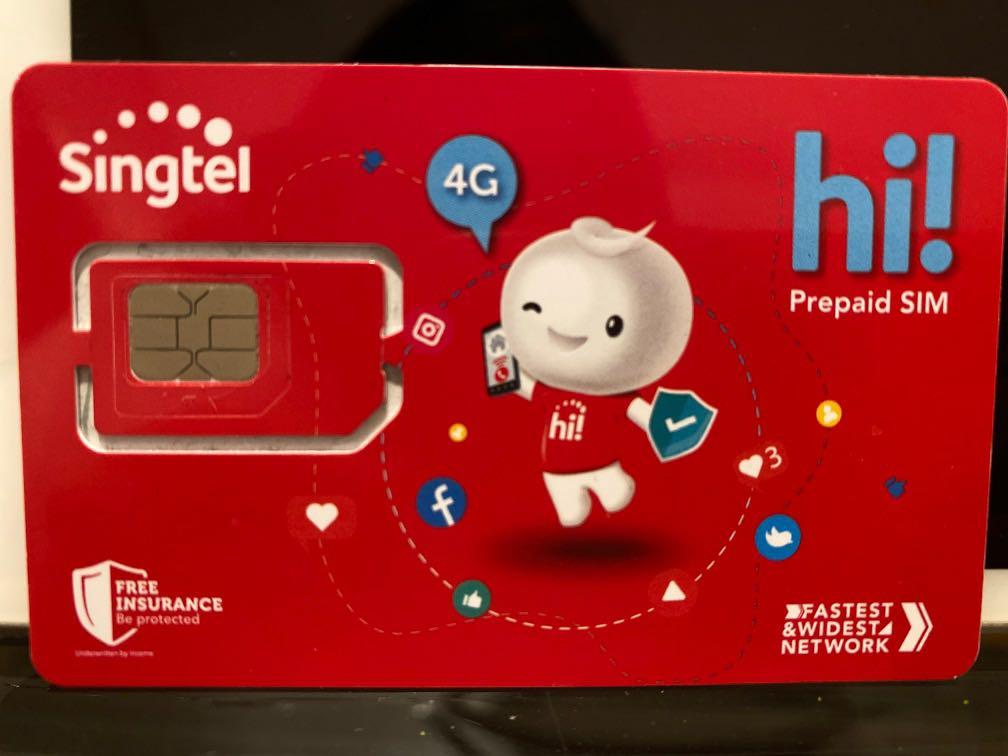 SingTel hi! Tourist 2-in-1 SIM Card, Mobile Phones & Gadgets, Mobile ...