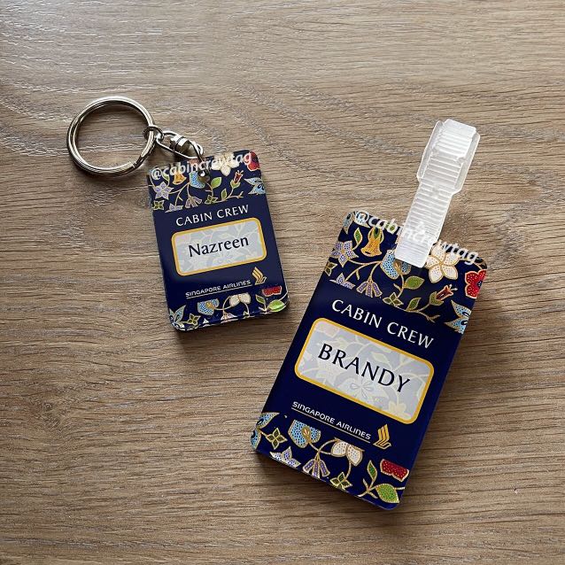 SQ Cabin Crew Luggage Bag Tag Keychain, Hobbies & Toys, Stationery ...