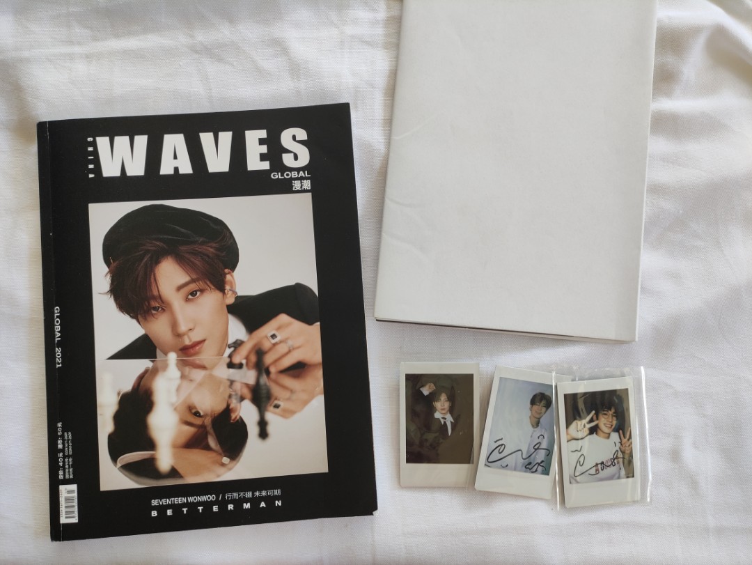 WONWOO WAVES MAGAZINE WITH POSTER AND POLAROID SET, Hobbies & Toys ...