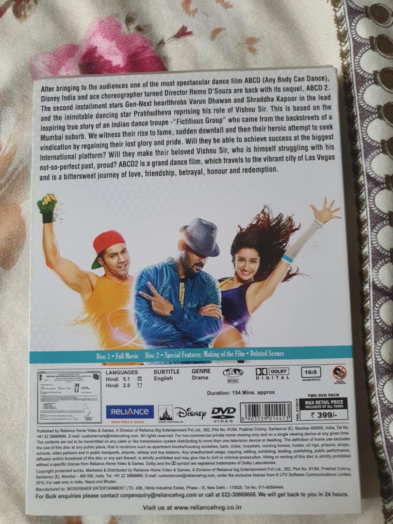 ABCD 2 movie CD / DVD, Hobbies & Toys, Music & Media, CDs & DVDs on ...
