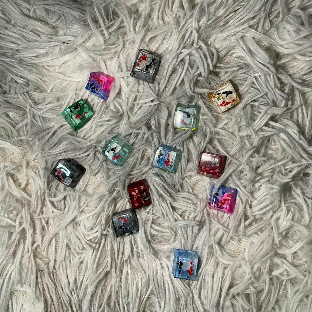 [Artisan Keycap] Koi Fish Pond Artisan Resin keyboard Keycap, Computers ...