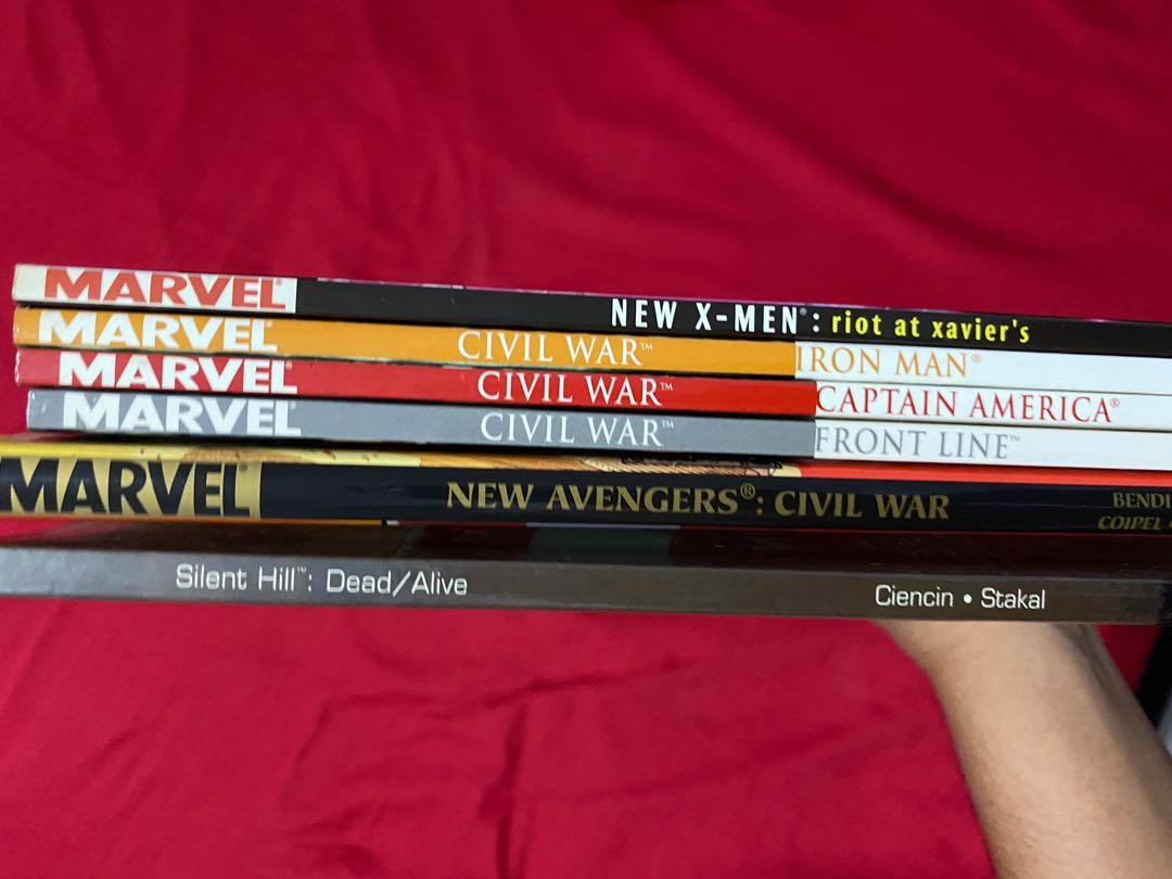 Assorted Graphic Novel Bundle (Marvel Comics, Iron Man, Captain America ...