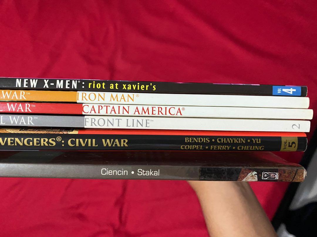 Assorted Graphic Novel Bundle (Marvel Comics, Iron Man, Captain America ...