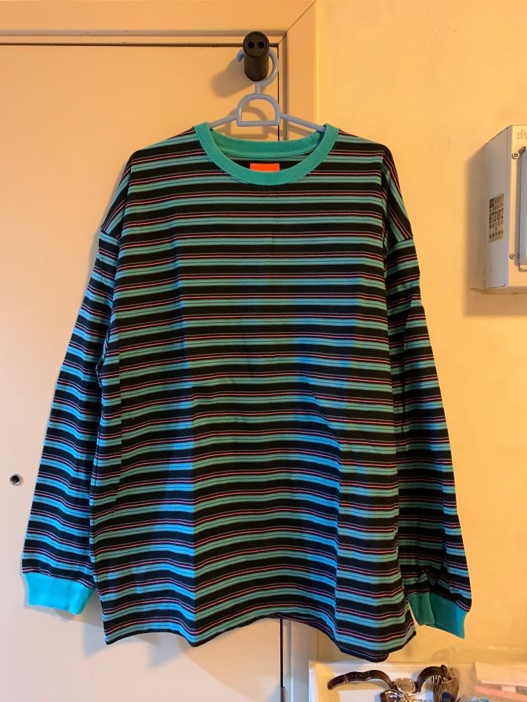 Beams Border Crew Neck Cut & Sew, 男裝, 外套及戶外衣服 - Carousell