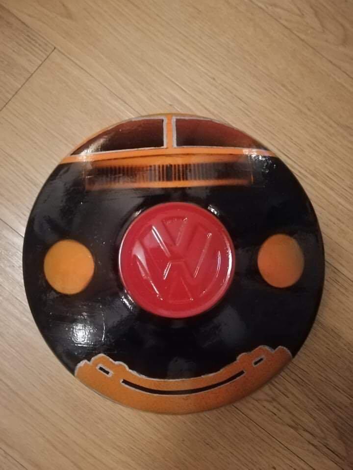 Black Recycled/repurposed VW hubcaps for display, Hobbies & Toys ...