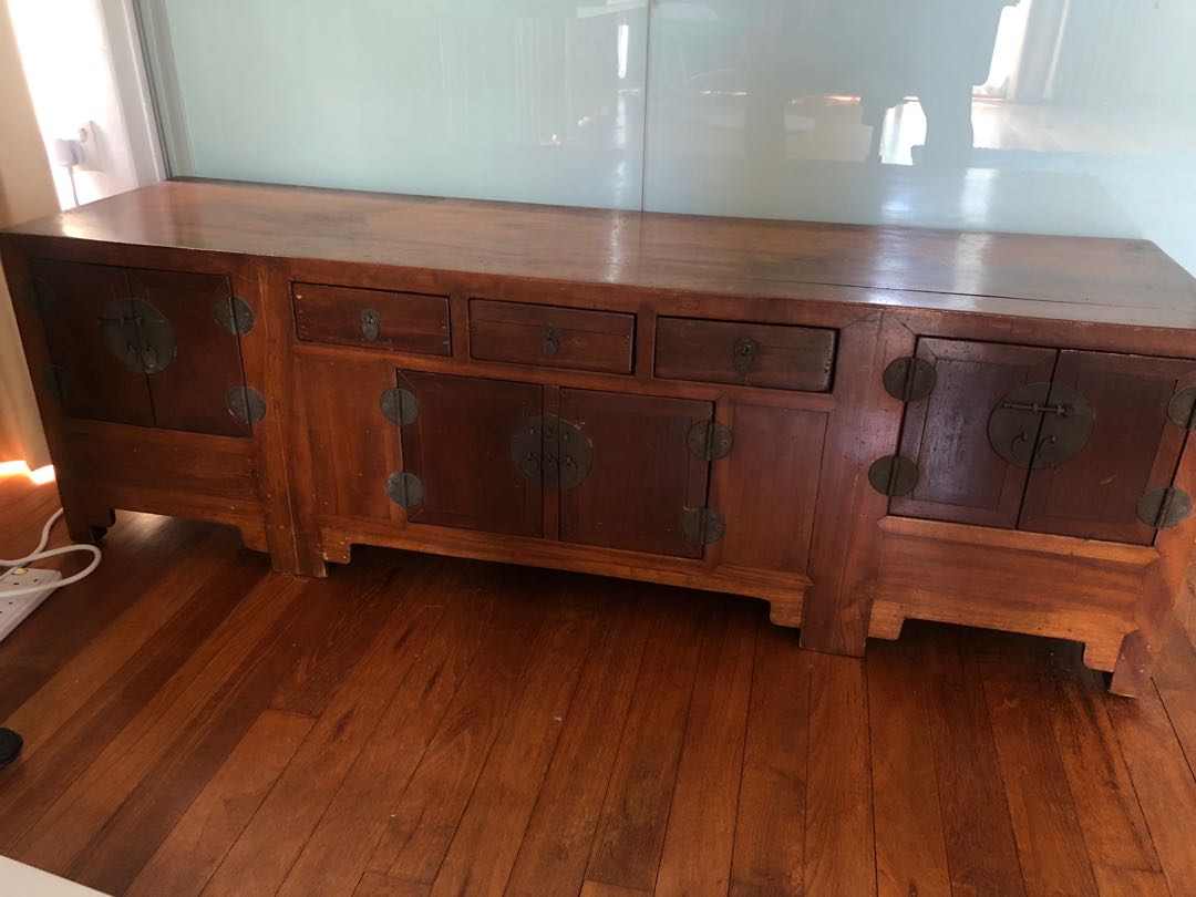 Chinese wooden tv console, Furniture & Home Living, Furniture, TV ...