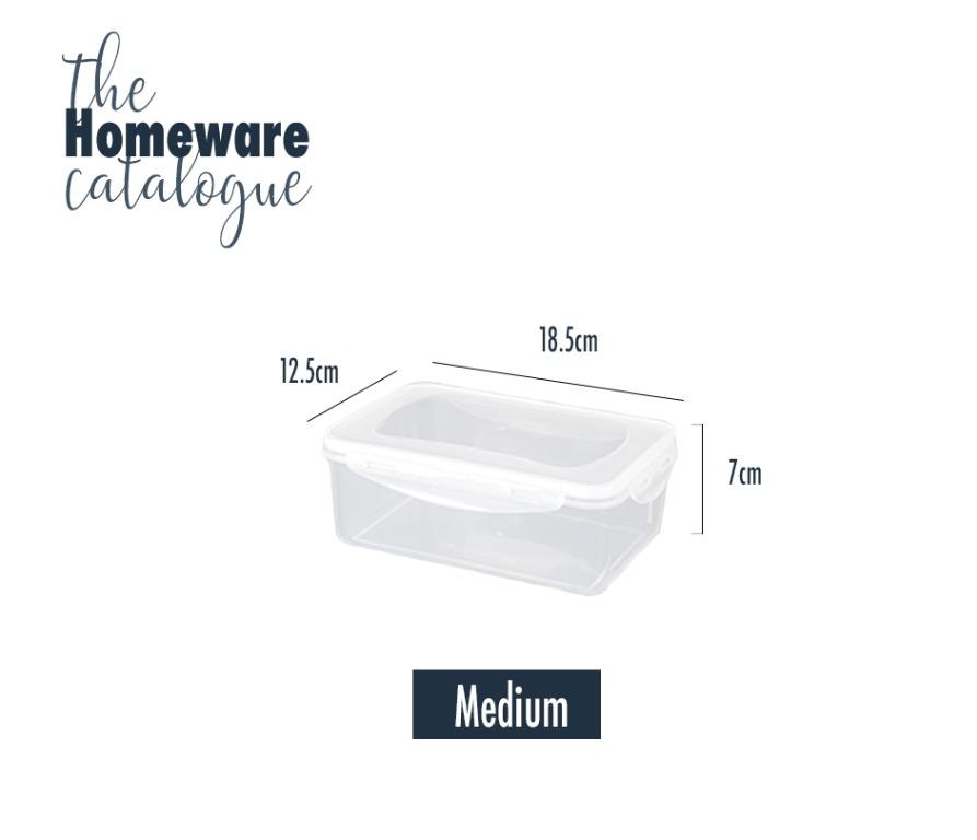 Clip Lock Food Storage Containers #YishunMRT, Furniture & Home Living ...