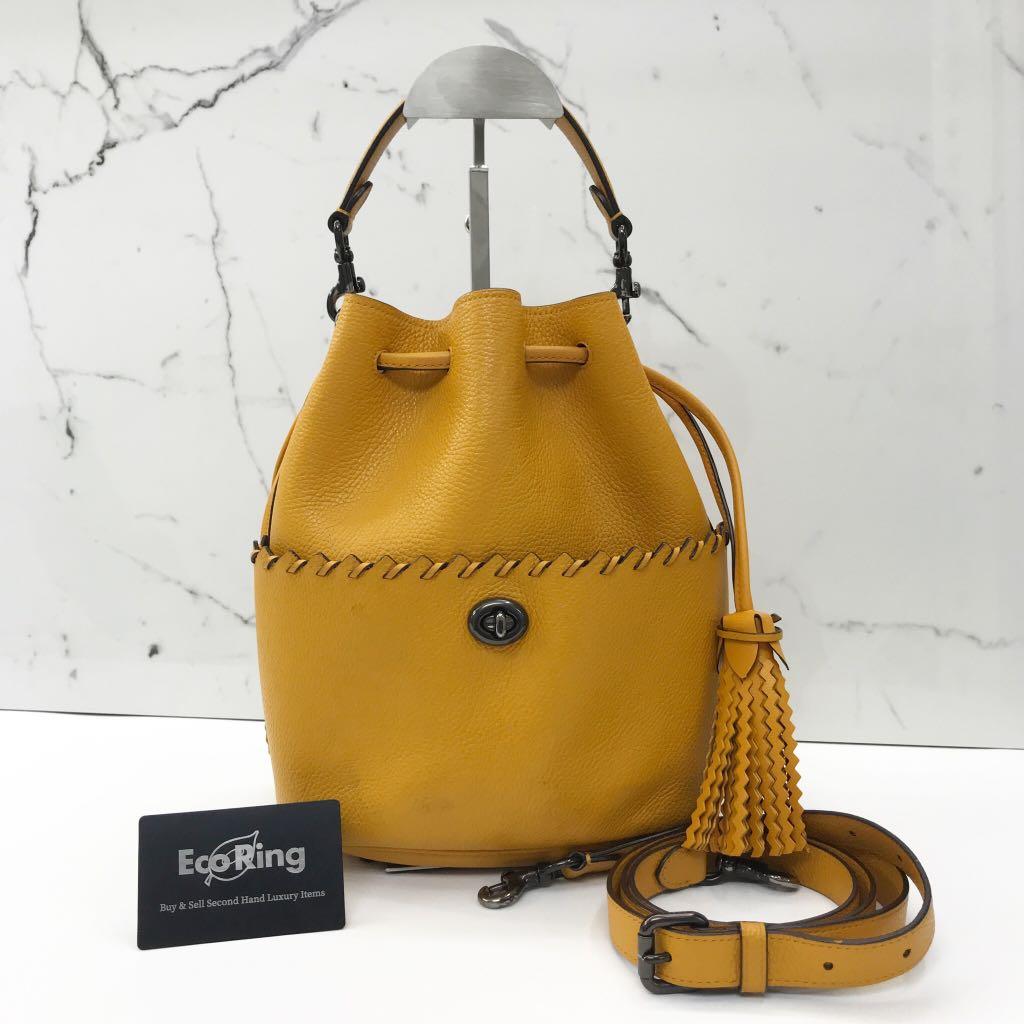 COACH YELLOW BUCKET BAG 217015318 >, Women's Fashion, Bags & Wallets ...