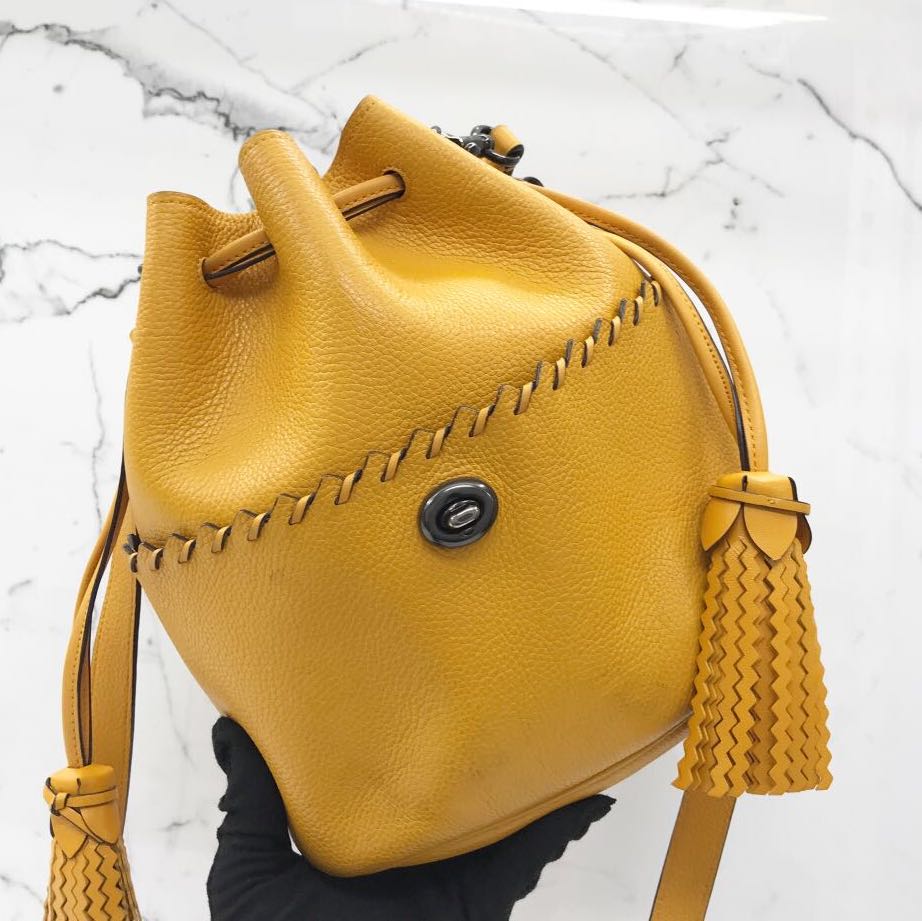 COACH YELLOW BUCKET BAG 217015318 >, Women's Fashion, Bags & Wallets ...